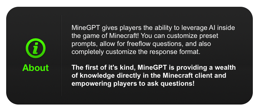 MineGPT | BuiltByBit